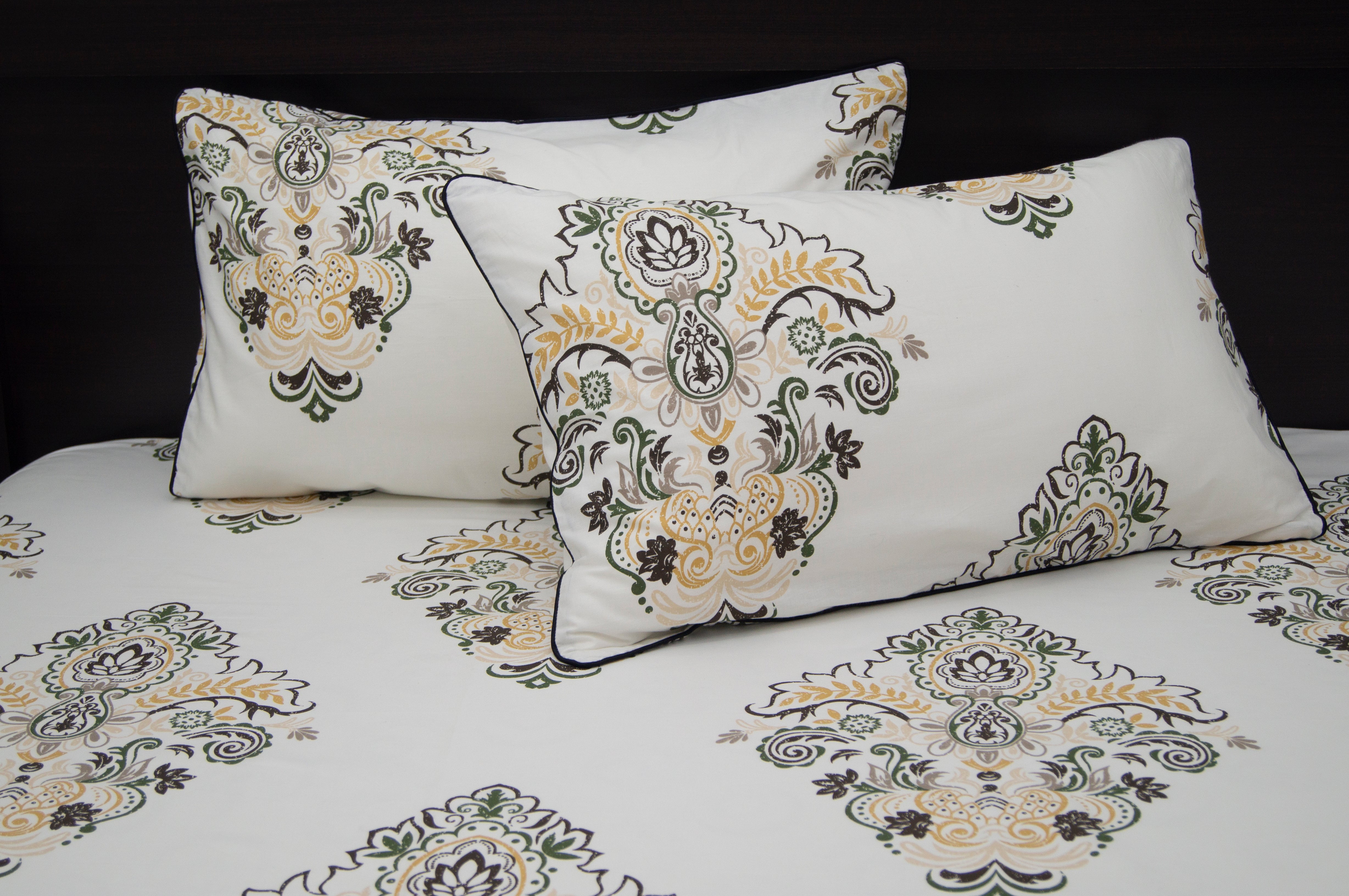 Discover Turkish Print Elastic Fitting Custom Bed Sheet Set in Brown ...